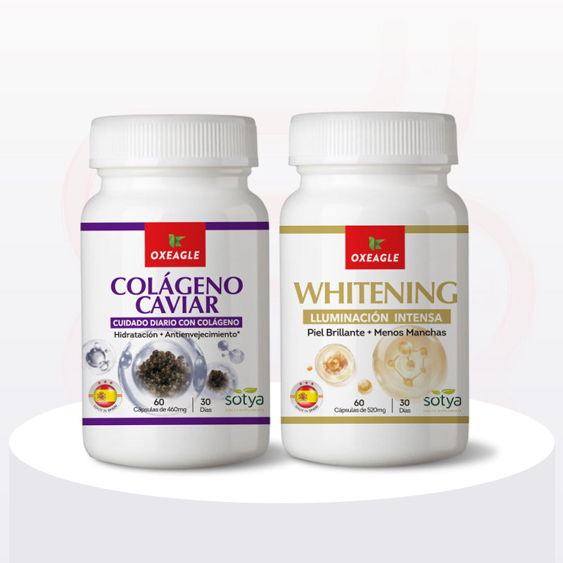 OXEAGLE 谷胱甘肽和鱼子酱胶原蛋白组合美白抗衰老胶囊 – Oxeagle